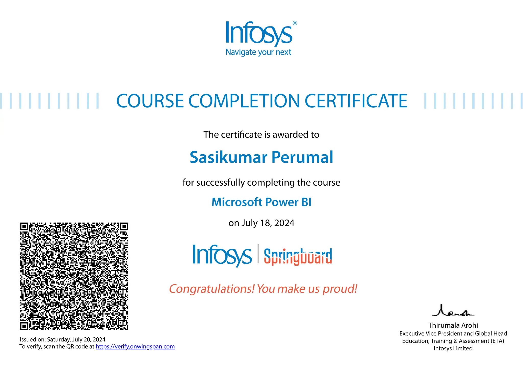 PowerBI certificate from Infosys ......... | PDF