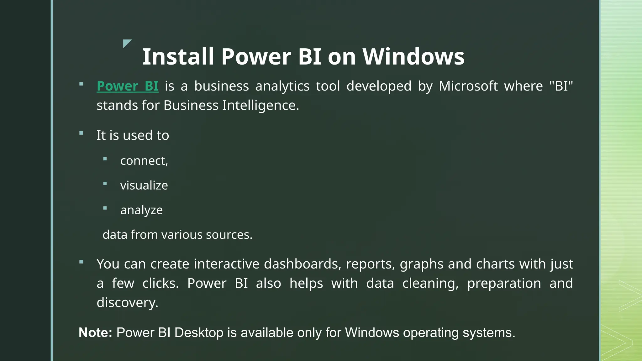 AI in Business course, Power BI BNU LHE. | PPTX