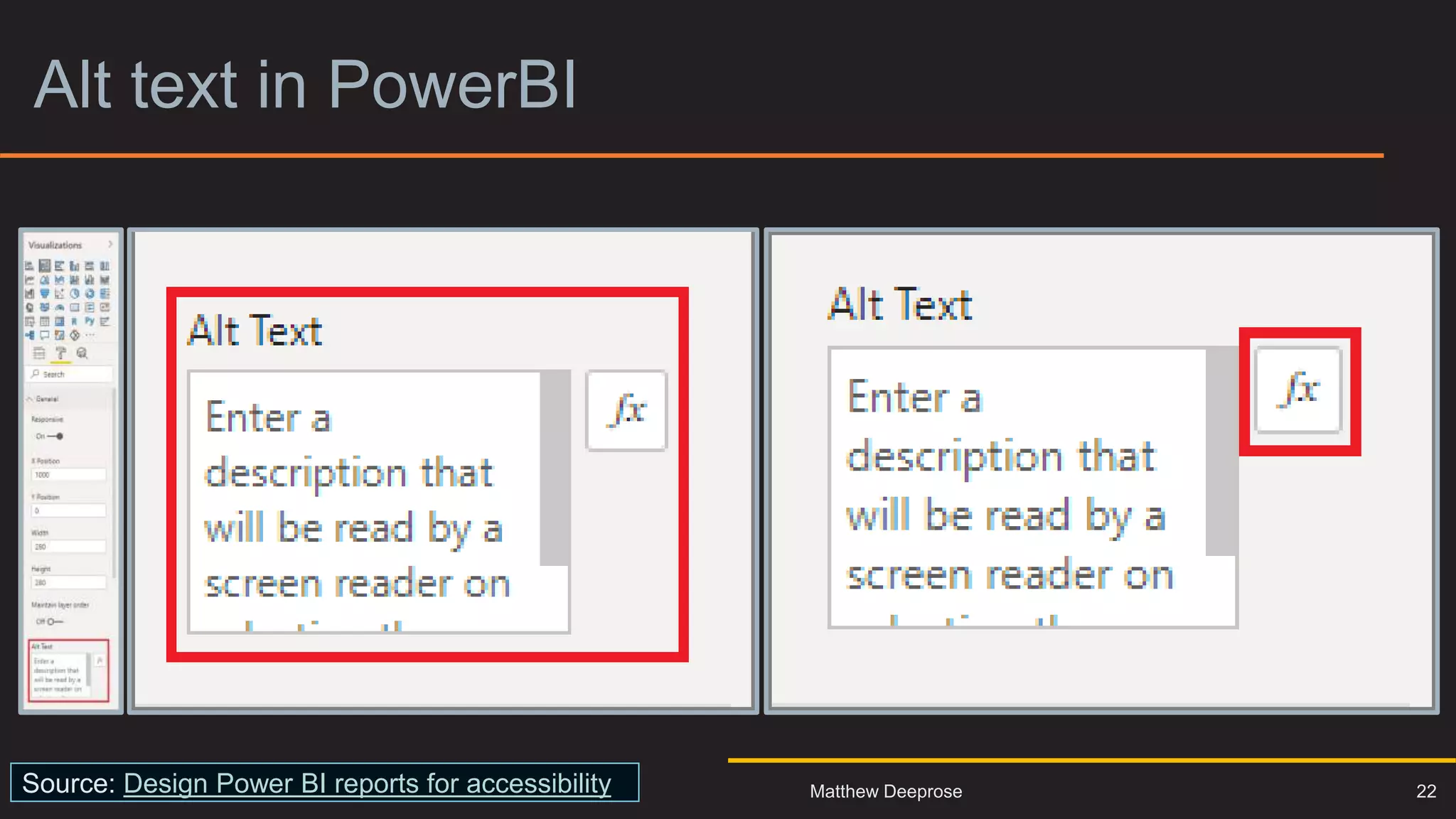 Power BI: Accessibility Tips | PPTX