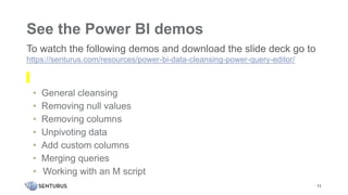 Power BI: Data Cleansing & Power Query Editor | PPTX