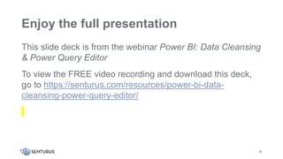 Power BI: Data Cleansing & Power Query Editor | PPTX