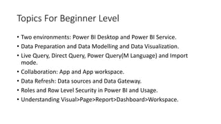 Power BI Topics | PPTX