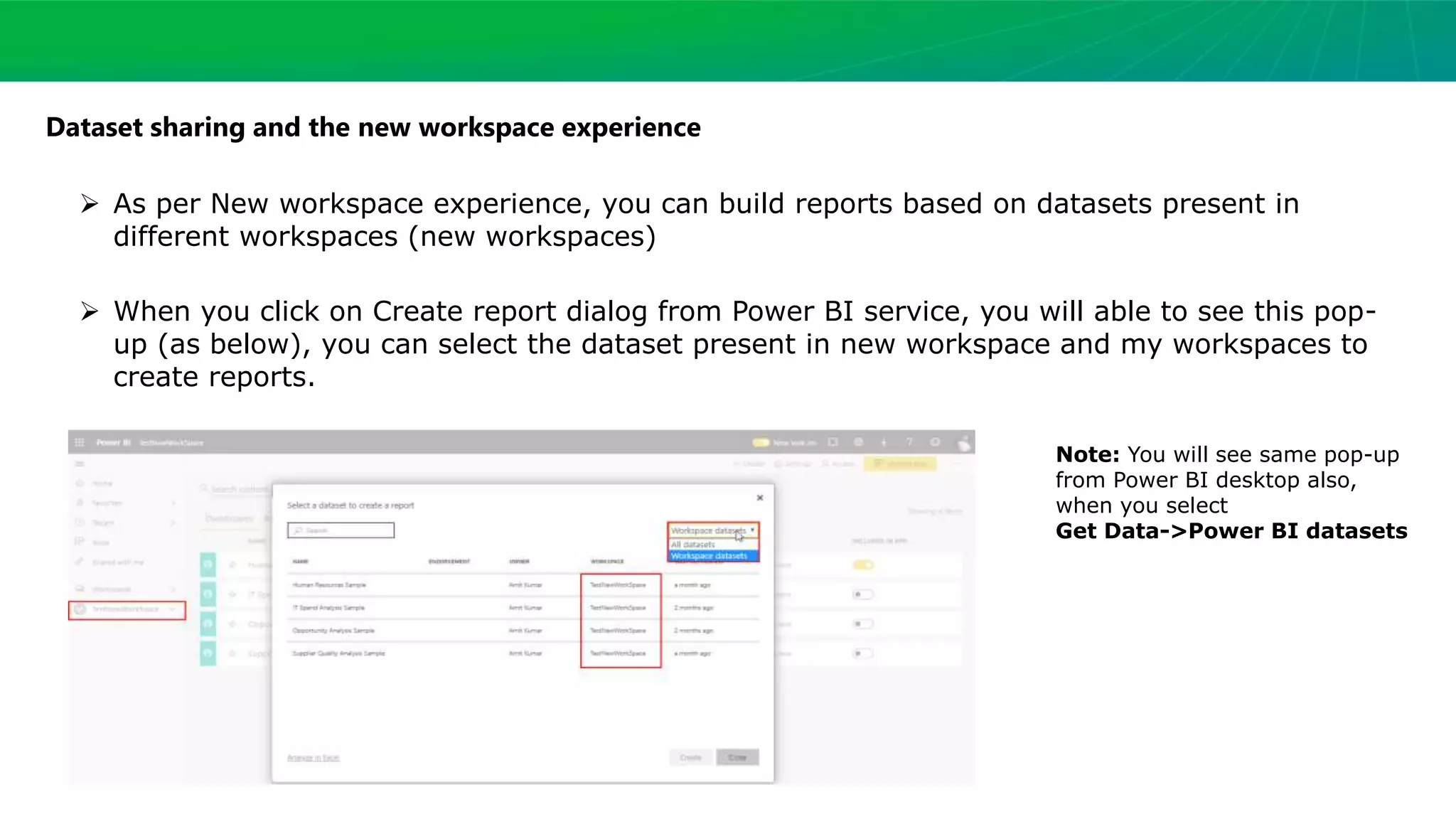 Power BI new workspace experience in power bi | PPTX