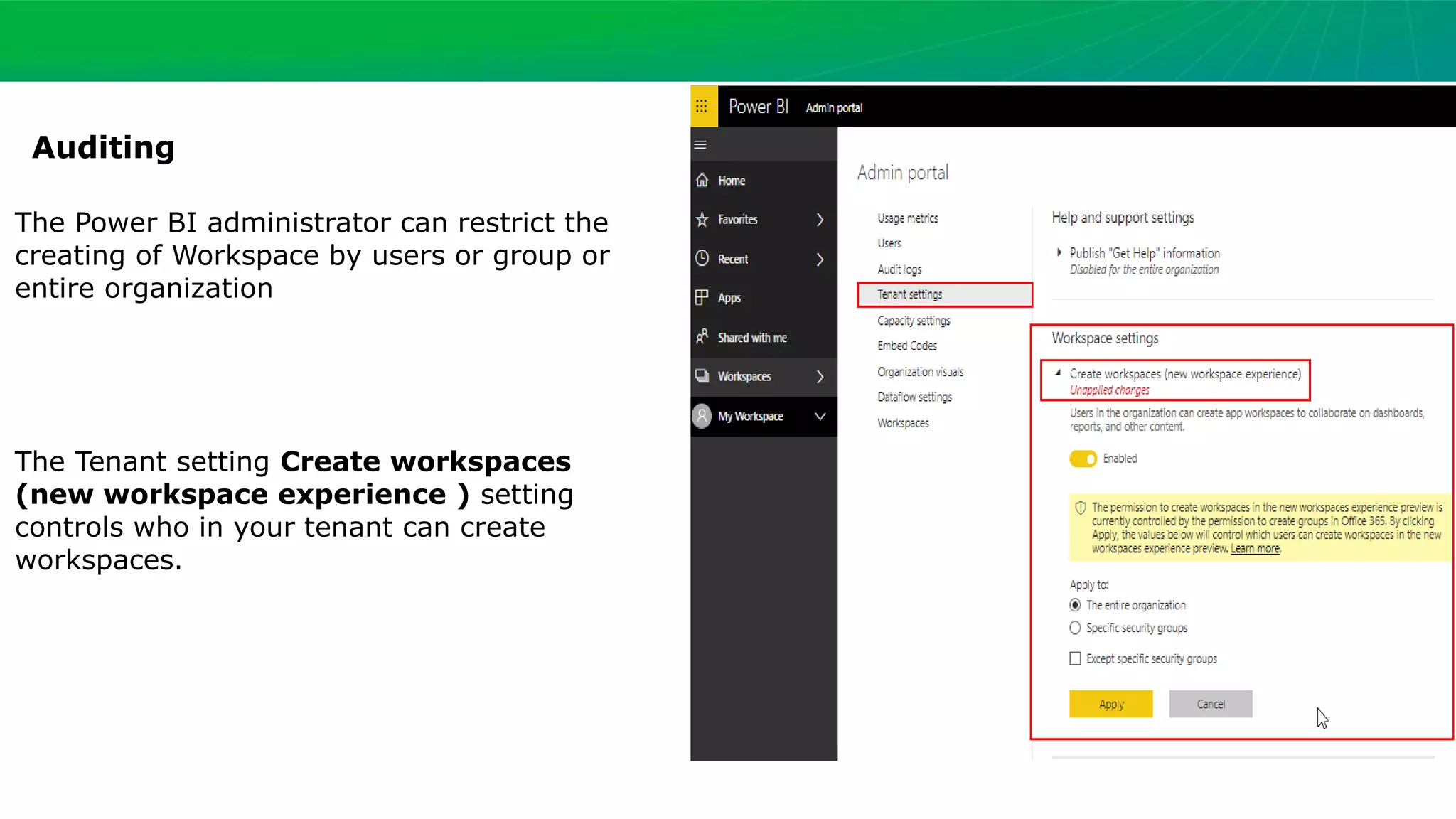Power BI new workspace experience in power bi | PPTX