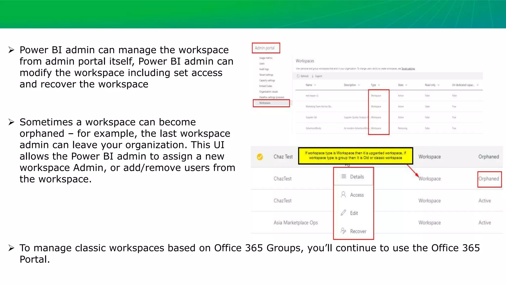 Power BI new workspace experience in power bi | PPTX