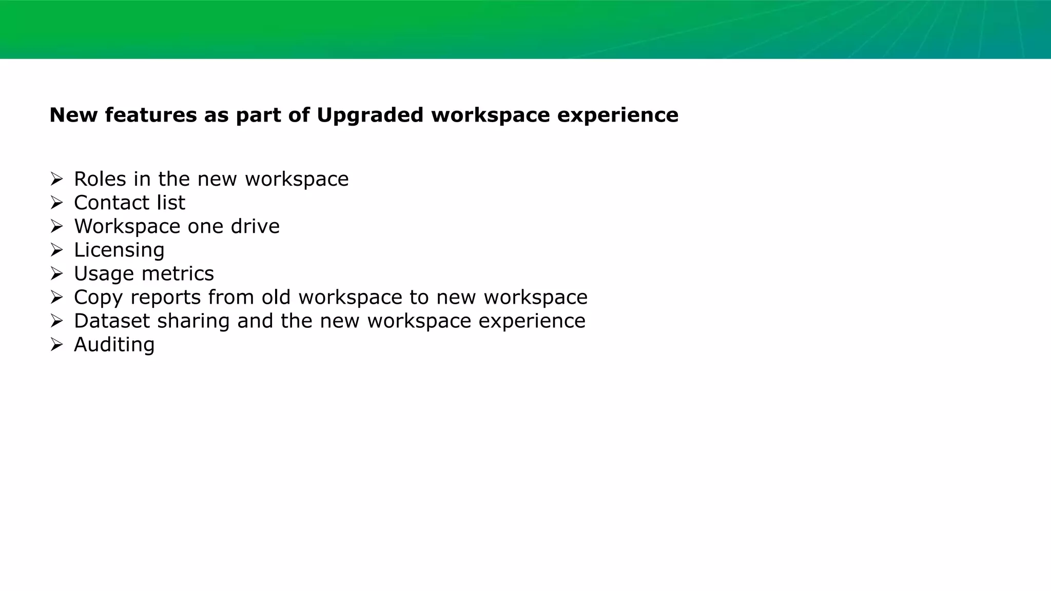 Power BI new workspace experience in power bi | PPTX