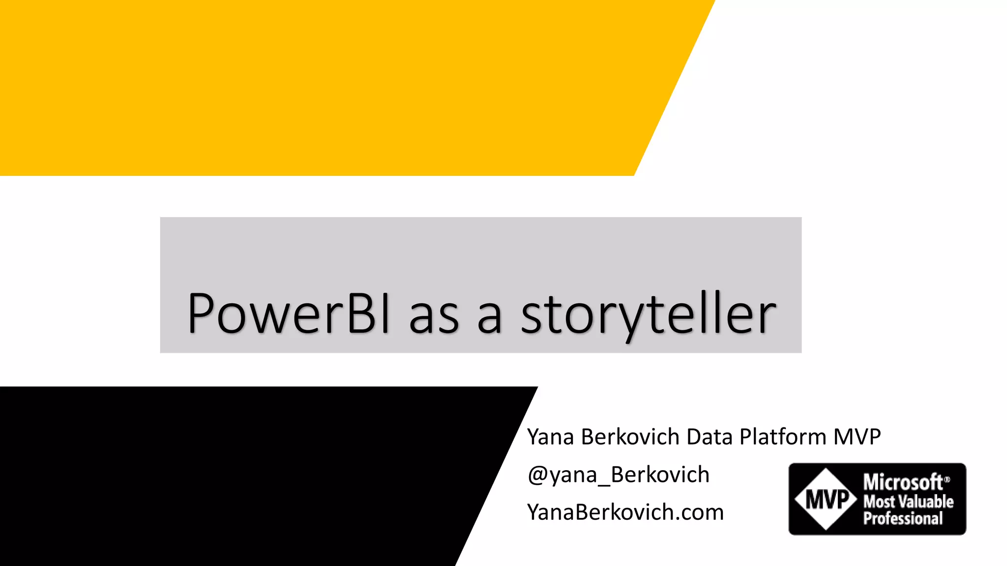 Power BI as a storyteller | PPTX