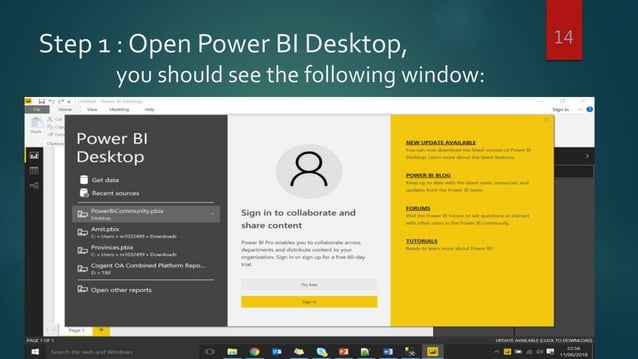 Power Bi Basics Pptx Databases Computer Software And Applications