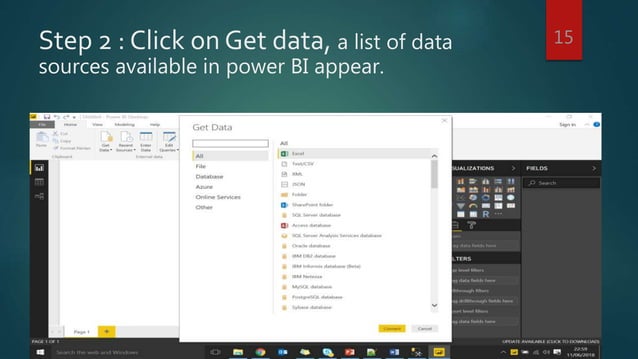 Power Bi Basics Pptx Databases Computer Software And Applications