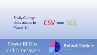Power BI Change Data Source | PPT