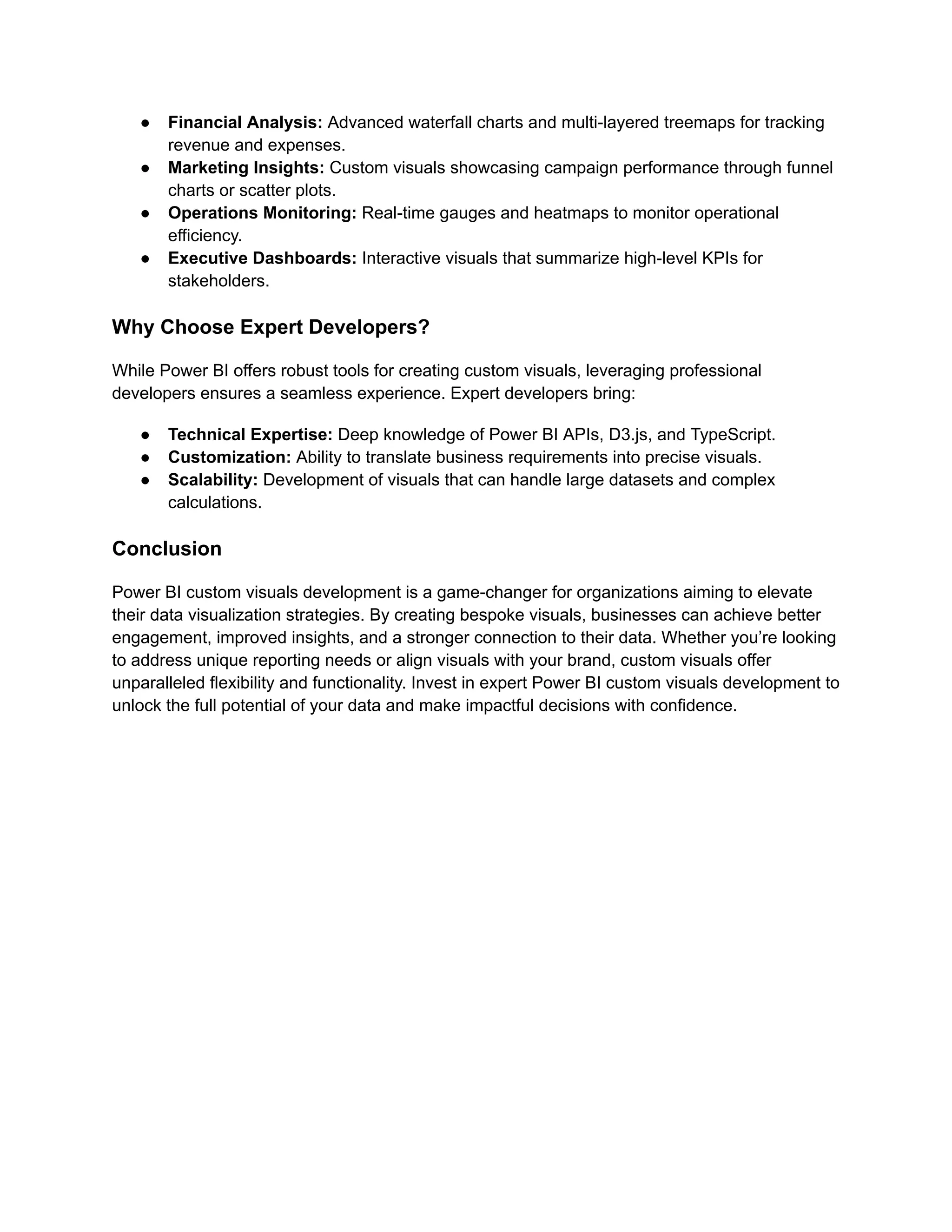 Power BI Custom Visuals Development _ Create Stunning Data Visuals | PDF