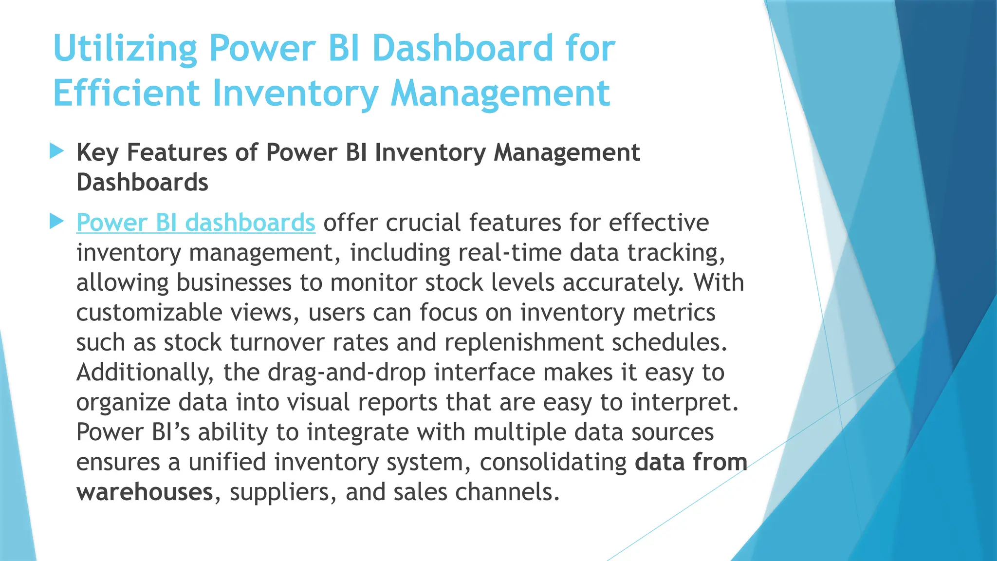 Inventory Management with Power BI Dashboard | PPTX | Logistics | Business