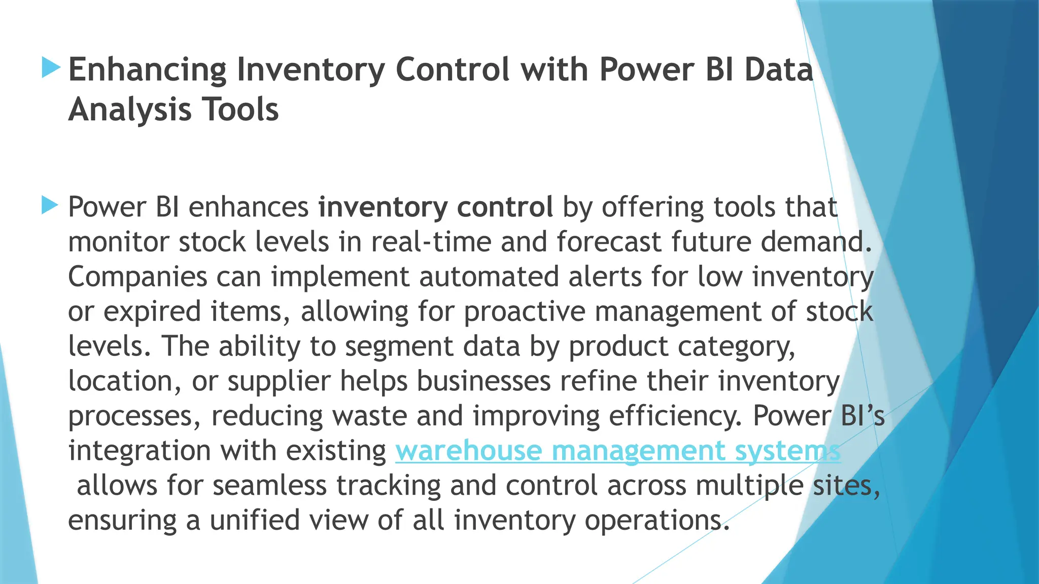 Inventory Management with Power BI Dashboard | PPTX