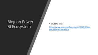 Power BI Ecosystem | PPTX