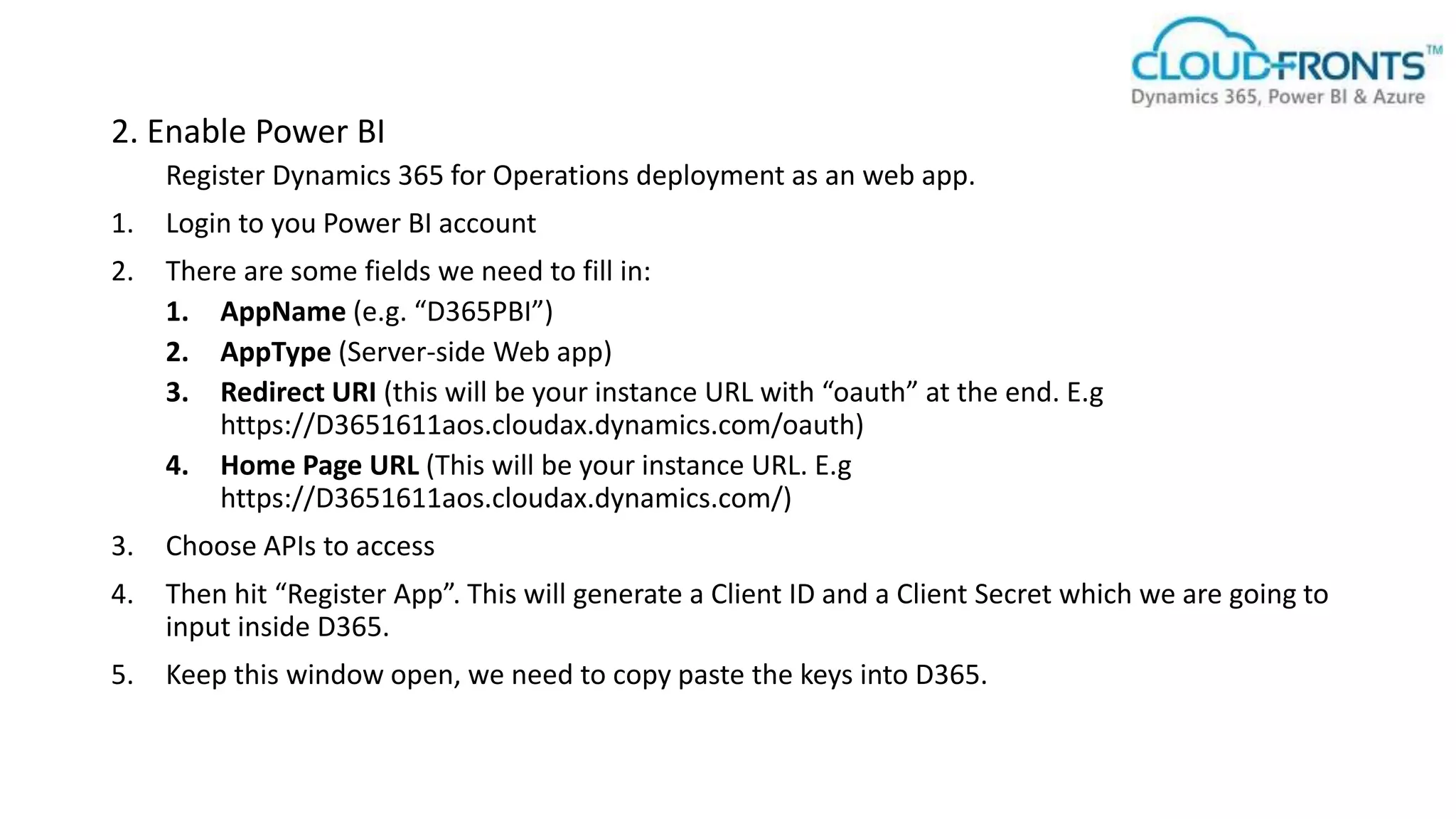 PowerBI Embedded in D365 Finance and Operations | PPTX