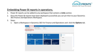 PowerBI Embedded in D365 Finance and Operations | PPTX