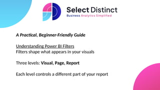 Power BI Filters Explained: Visual, Page & Report-Level | PPTX