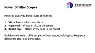 Power BI Filters Explained: Visual, Page & Report-Level | PPTX