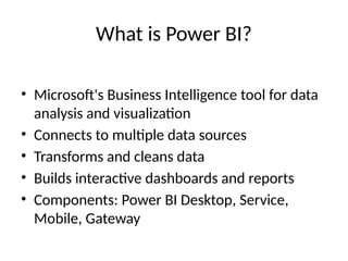 PowerBI for Beginners including introduction | PPTX