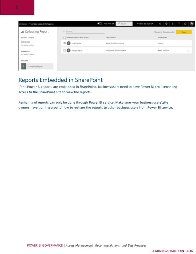 Power BI Governance - Access Management, Recommendations and Best ...
