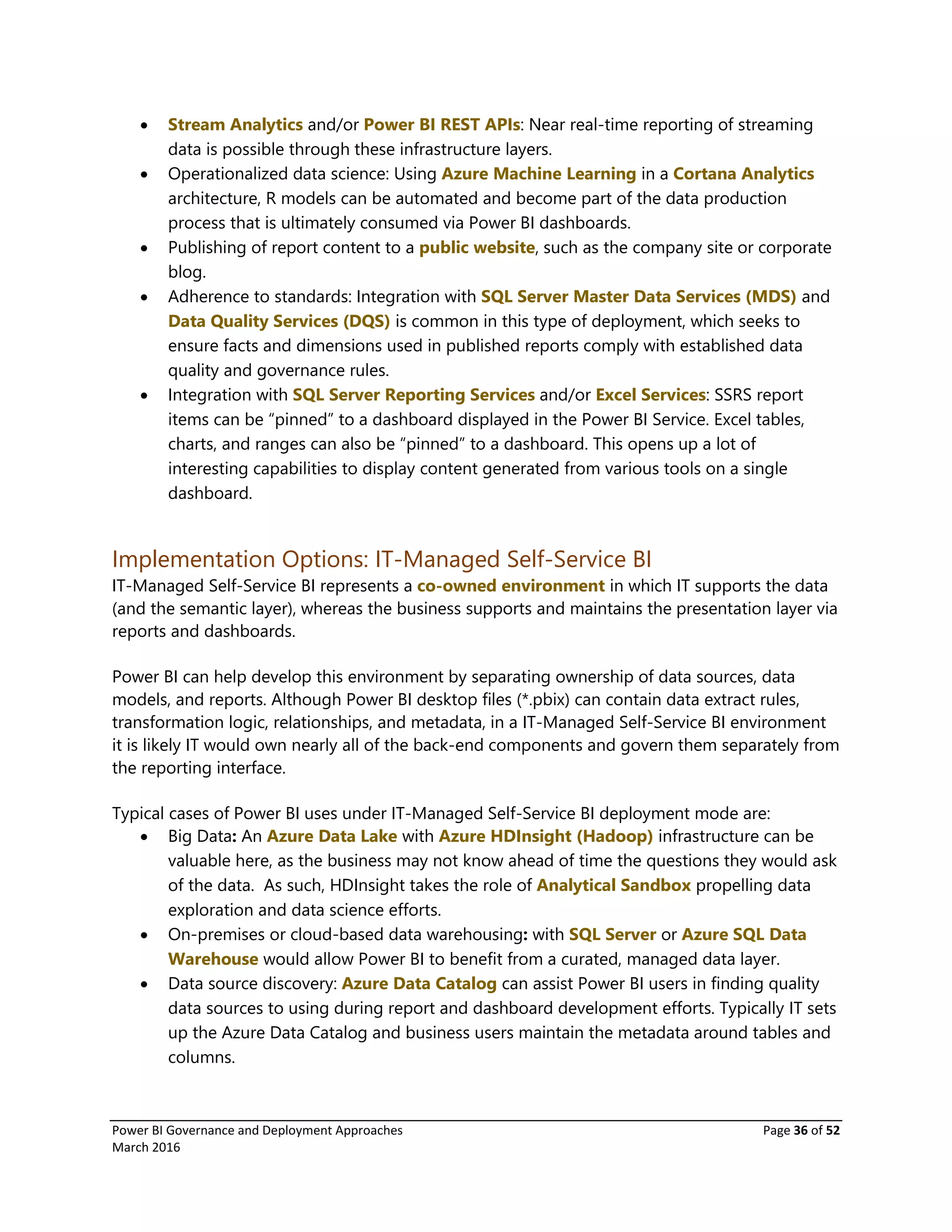 Power BI Governance | PDF