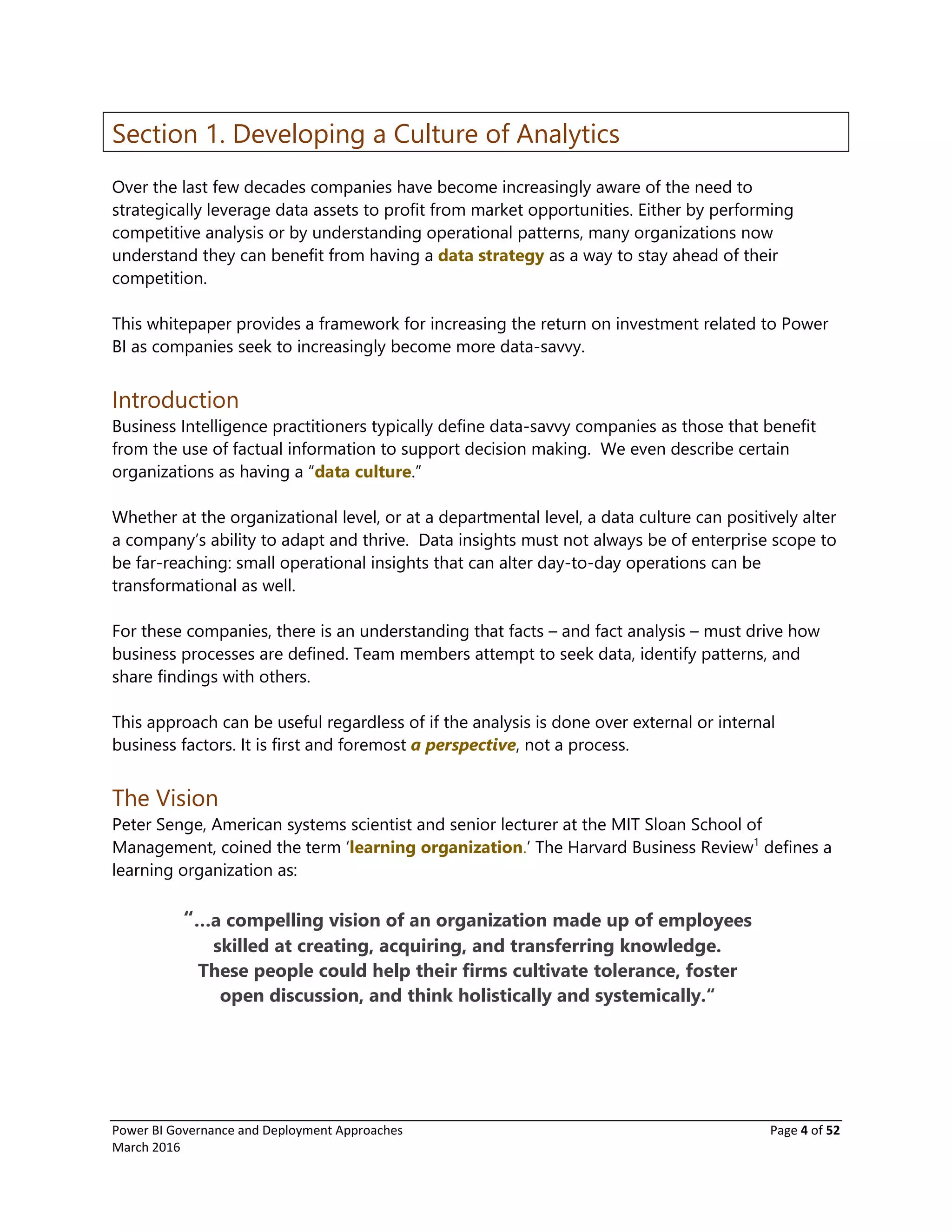 Power BI Governance | PDF