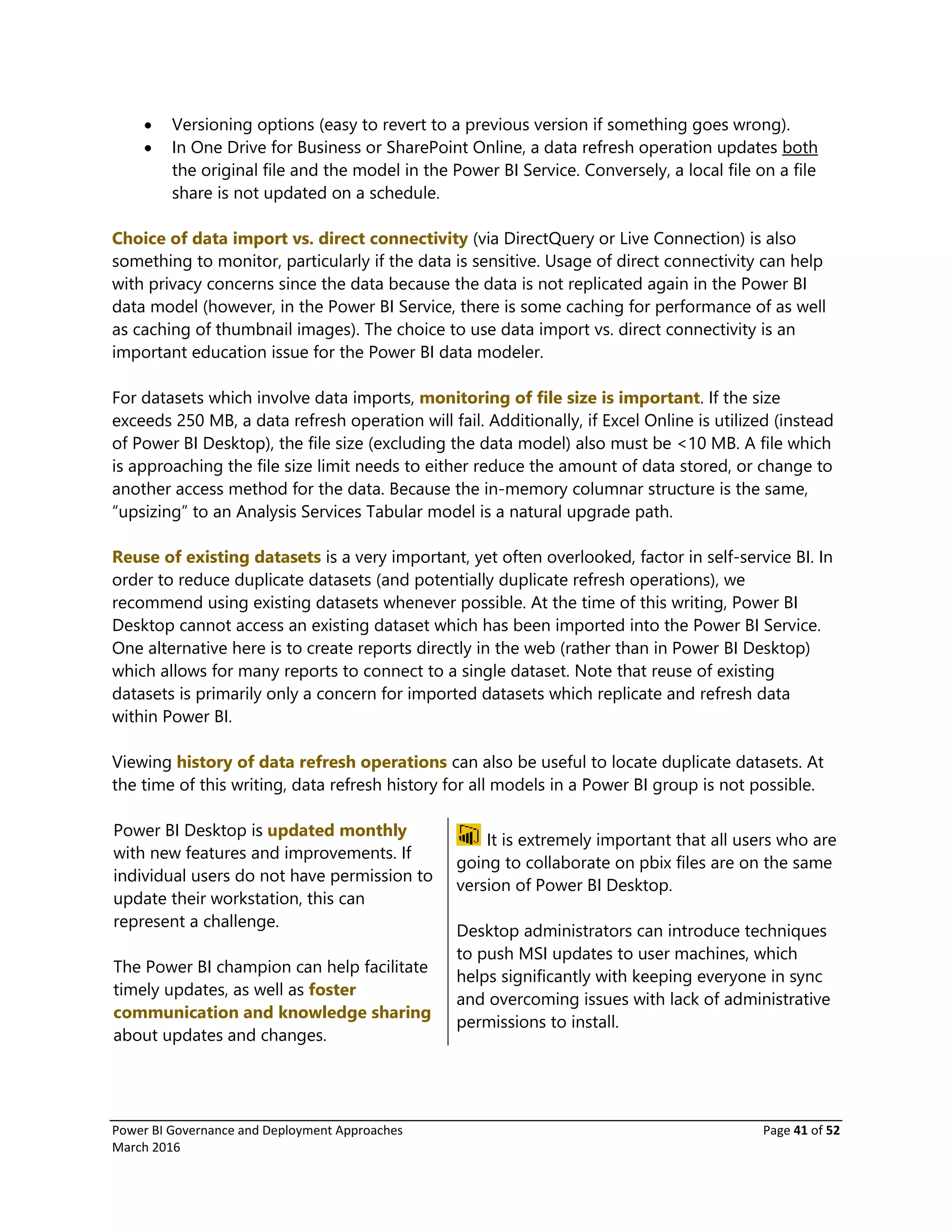 Power BI Governance | PDF