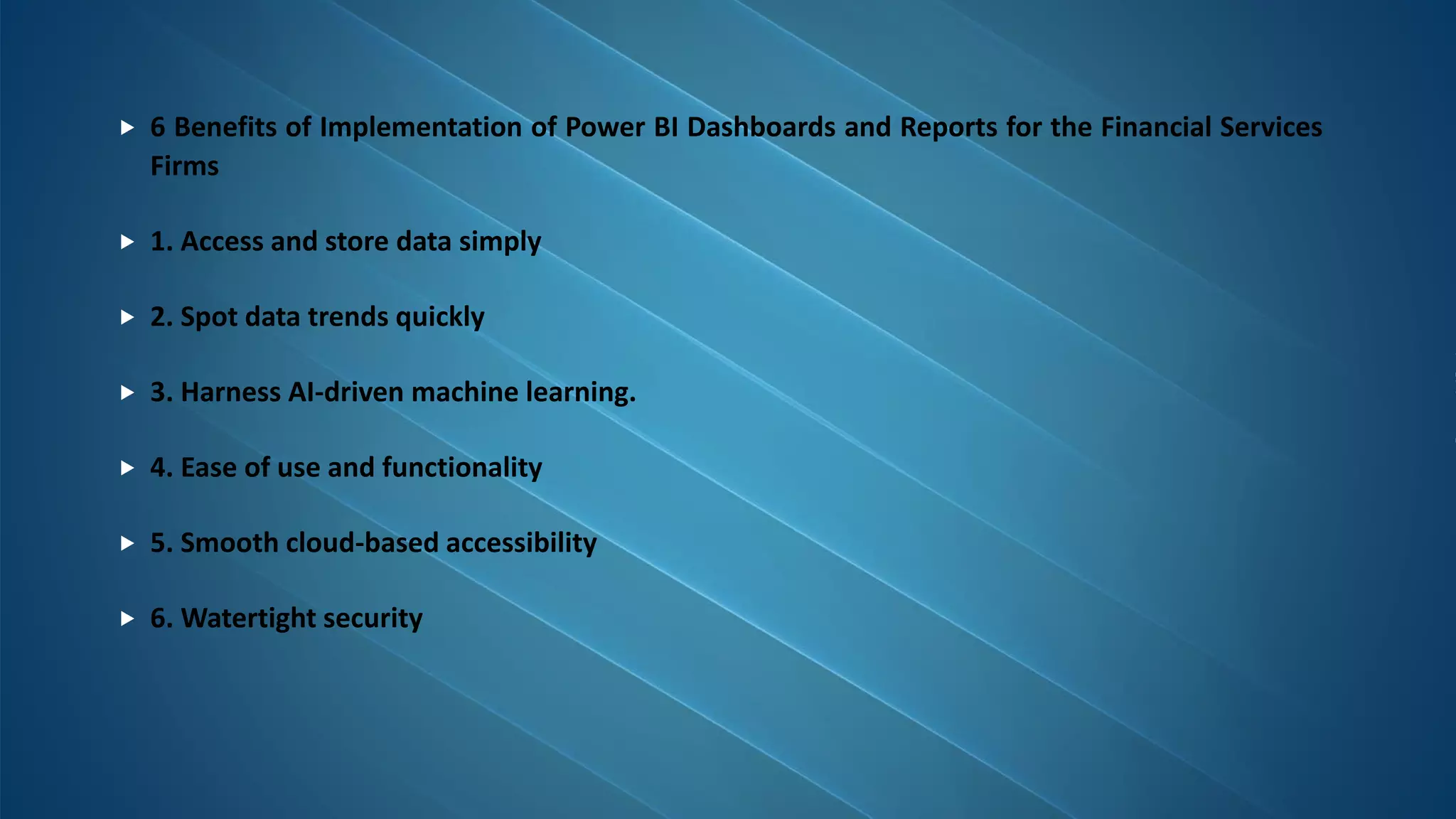 Power bi implementation for finance services firms | PPT