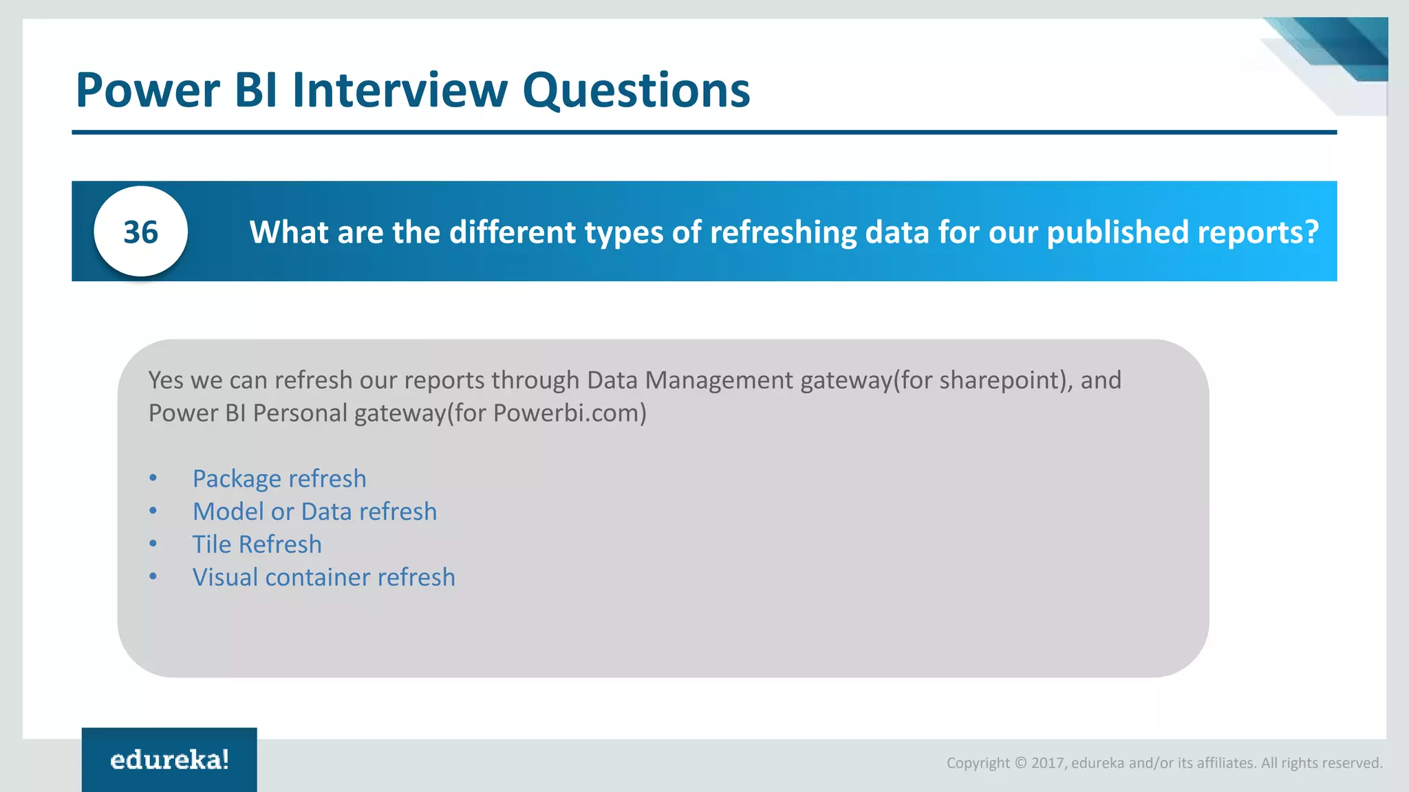 Power BI Interview Questions and Answers | Power BI Certification ...