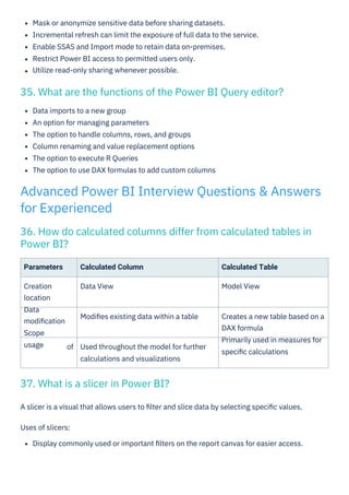 Power BI Interview Questions PDF By ScholarHat | PDF | Databases | Computer Software and ...