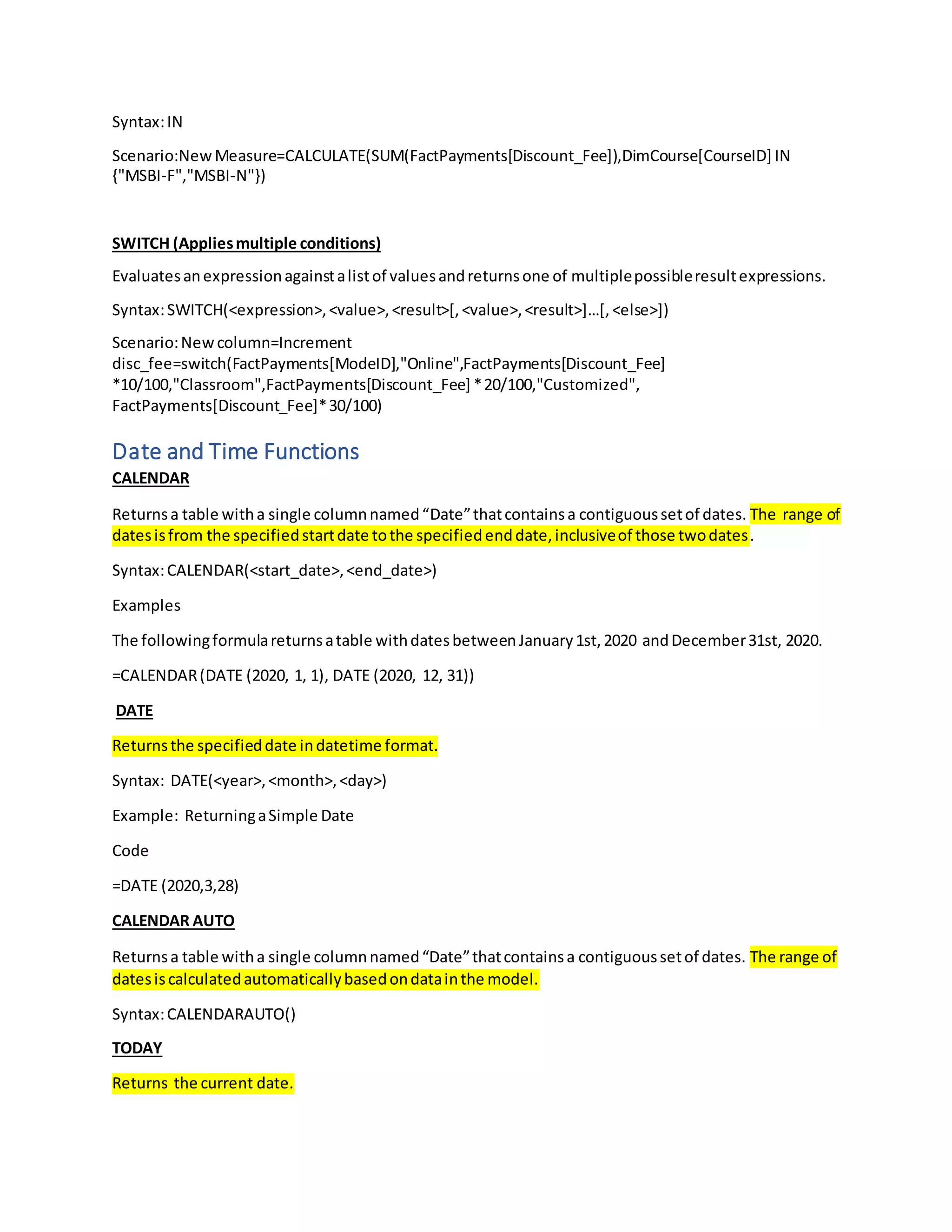 Power bi notes | DOCX