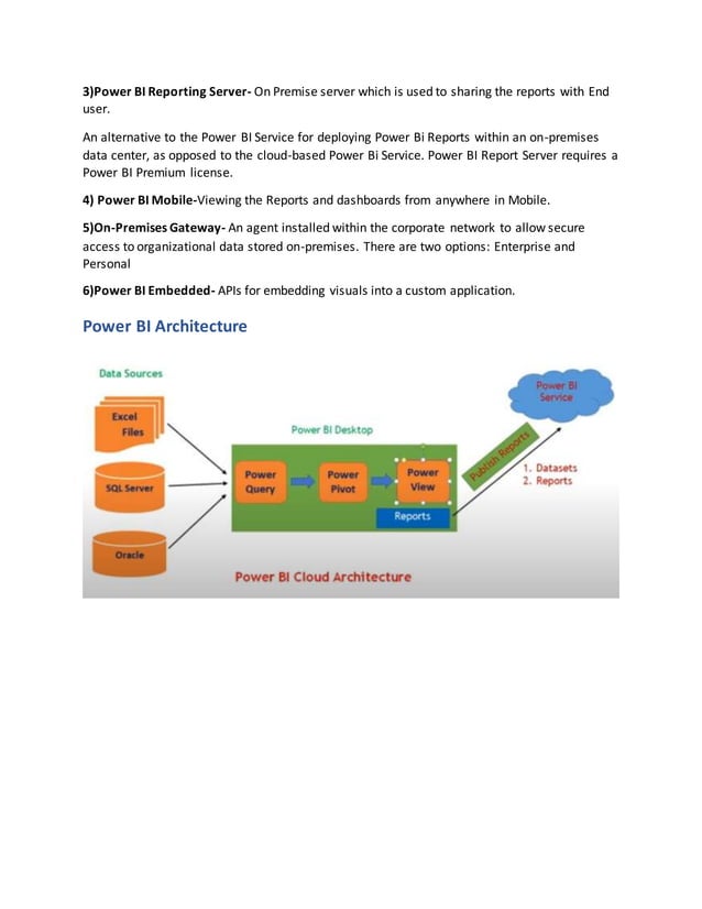 Power bi notes | DOCX | Databases | Computer Software and Applications