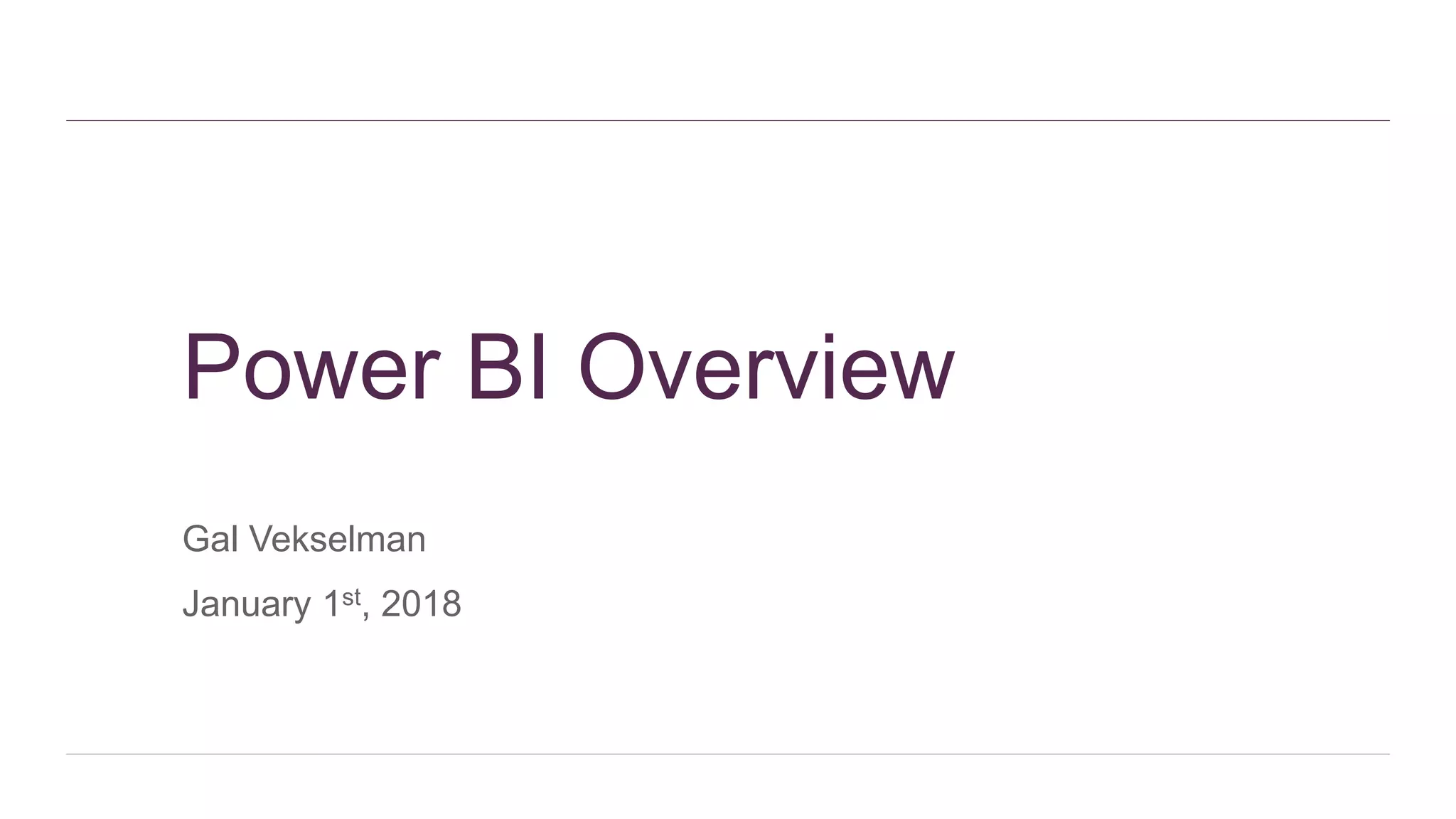 Power BI Overview | PPT