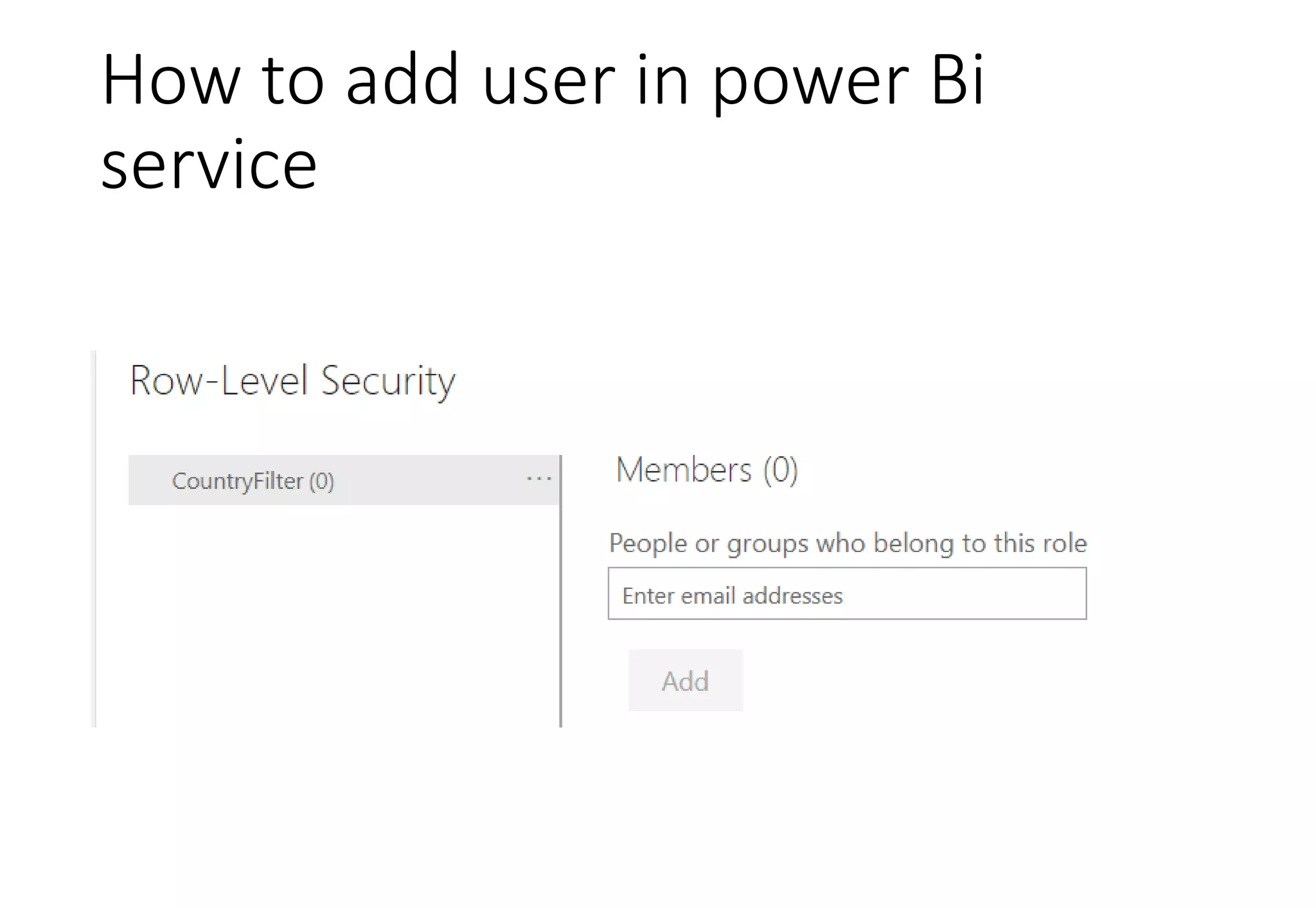 Power bi overview of static row level security | PPT