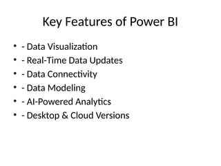 Power BI - The future of Data Presentation and Visualizations | PPTX