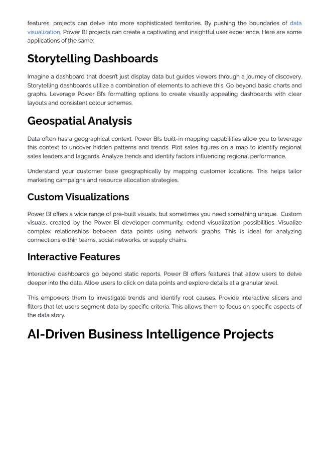 Most Promising Power BI Project Ideas for Success | PDF