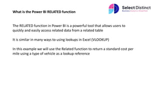 What is the Related Function for in Power BI | PPT