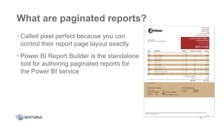 Power BI Report Builder & Paginated Reports | PPTX