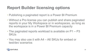 Power BI Report Builder & Paginated Reports | PPTX
