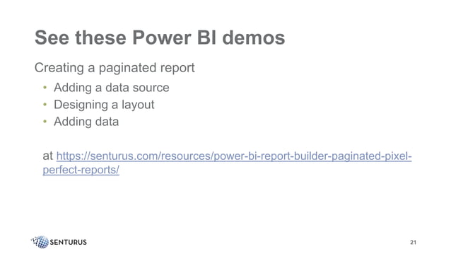 Power BI Report Builder & Paginated Reports | PPTX
