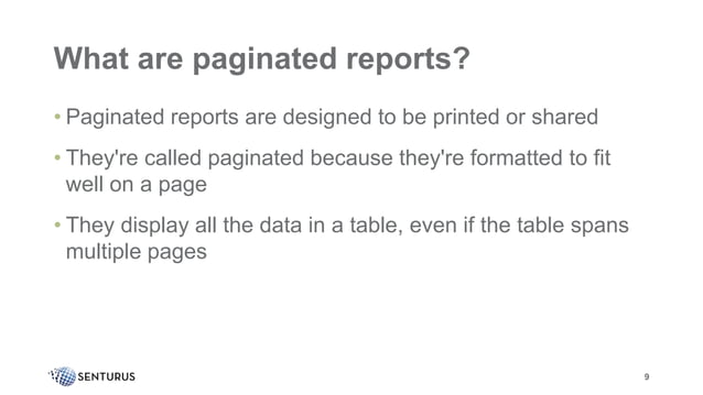 Power BI Report Builder & Paginated Reports | PPTX