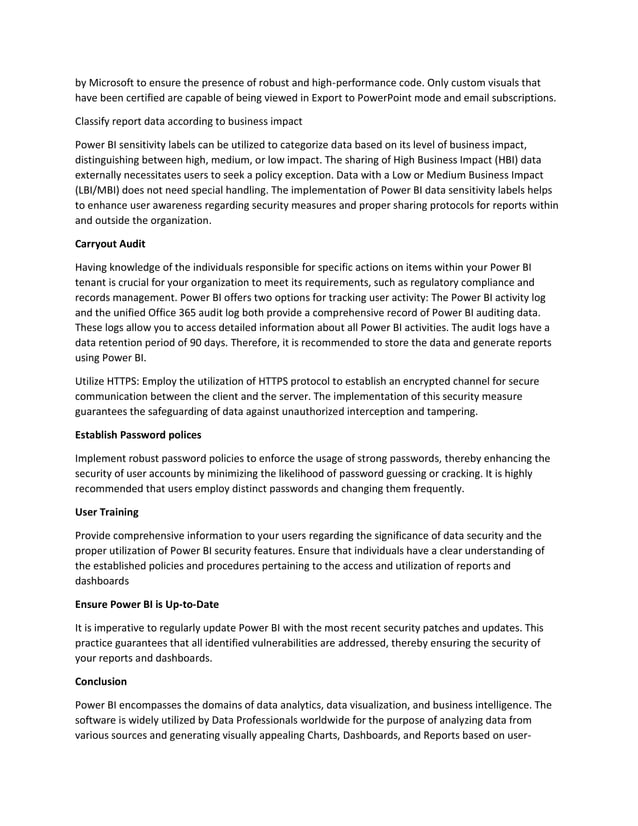 Power Bi Security Best Practicespdf Cloud Computing Internet