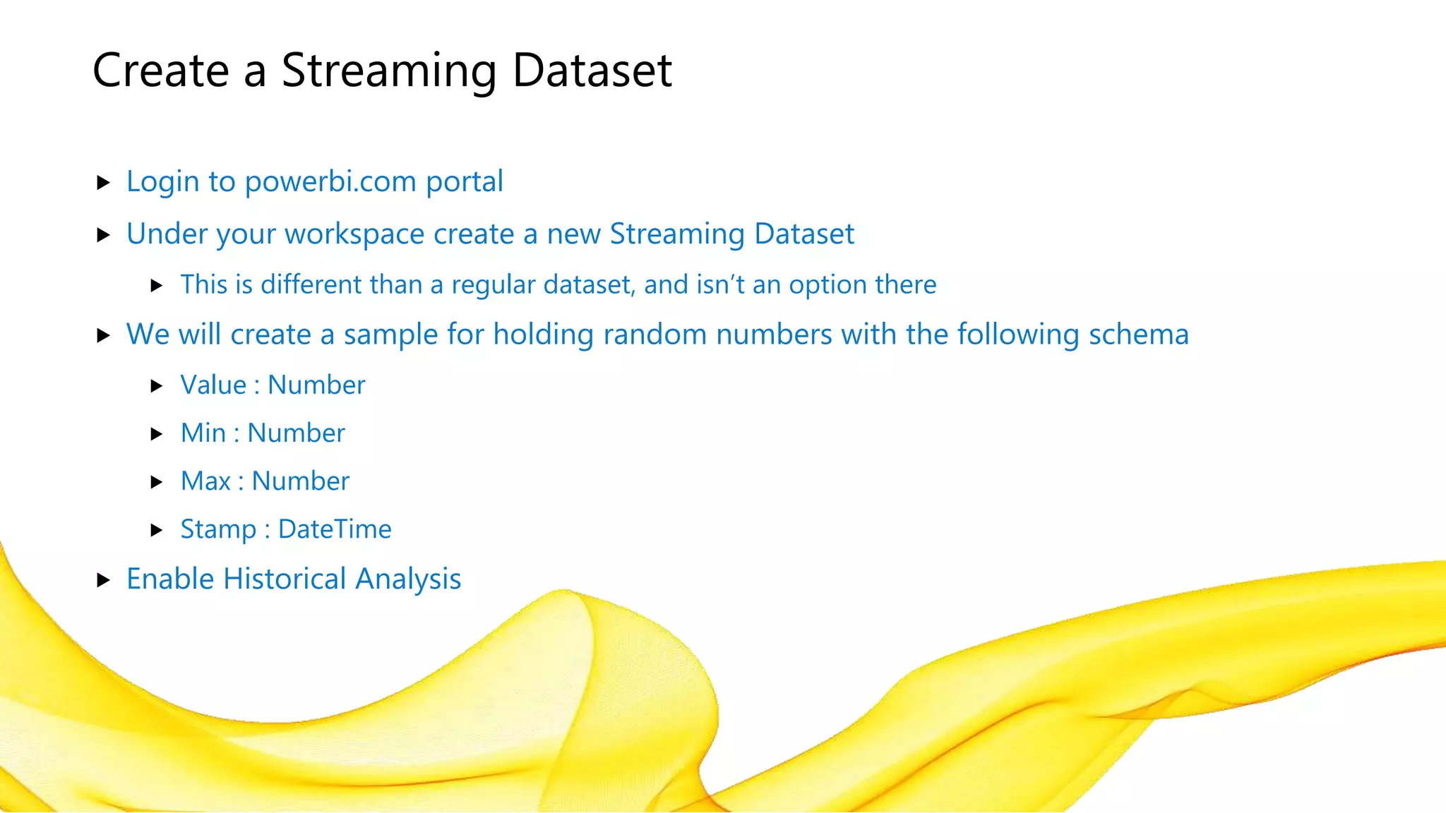 Power Bi Streaming Datasets San Diego Bi Users Group Ppt