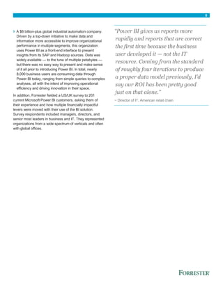 Power BI TEI by Forrester | PDF