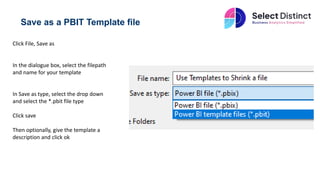 Power BI Templates and how to use them.pptx | Technology & Computing
