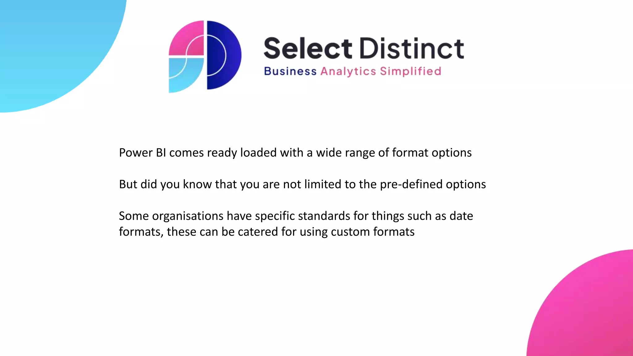 Custom Formats in Power BI | PPTX