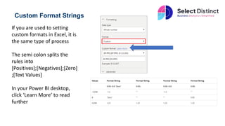 Custom Formats in Power BI | PPTX | Technology & Computing