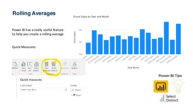 Power bi tips rolling averages and rolling sums | PPT