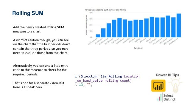 Power bi tips rolling averages and rolling sums | PPT