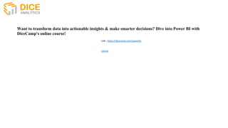 Power BI: Your Data Analyst Toolkit- Dicecamp | PPT